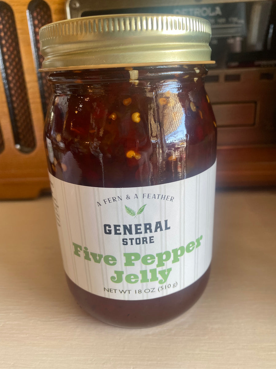 Five Pepper Jelly 18 oz – A Fern and a Feather General Store